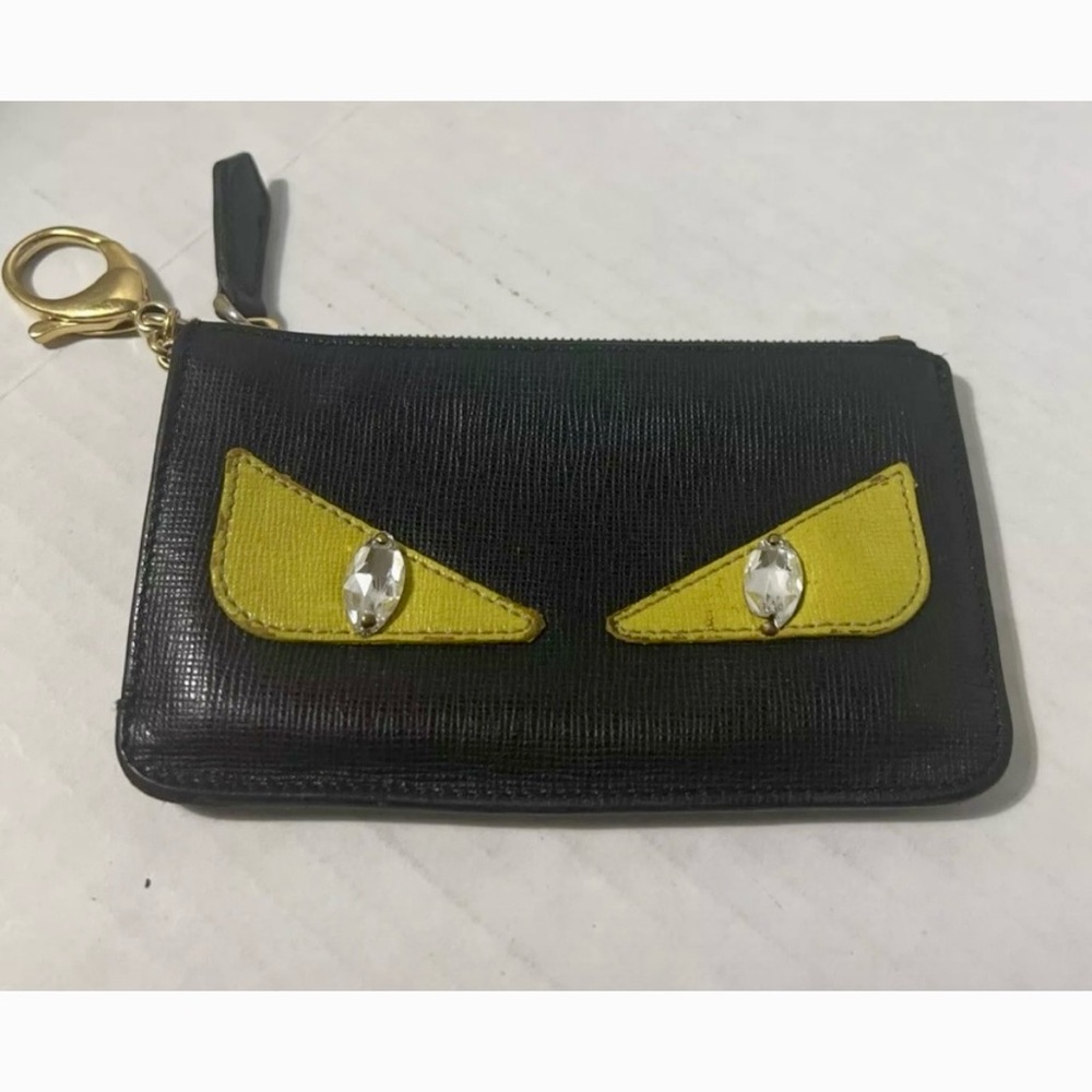 Fendi Vitello Monster Eyes Mini Key Pouch Cles Keycha… - Gem